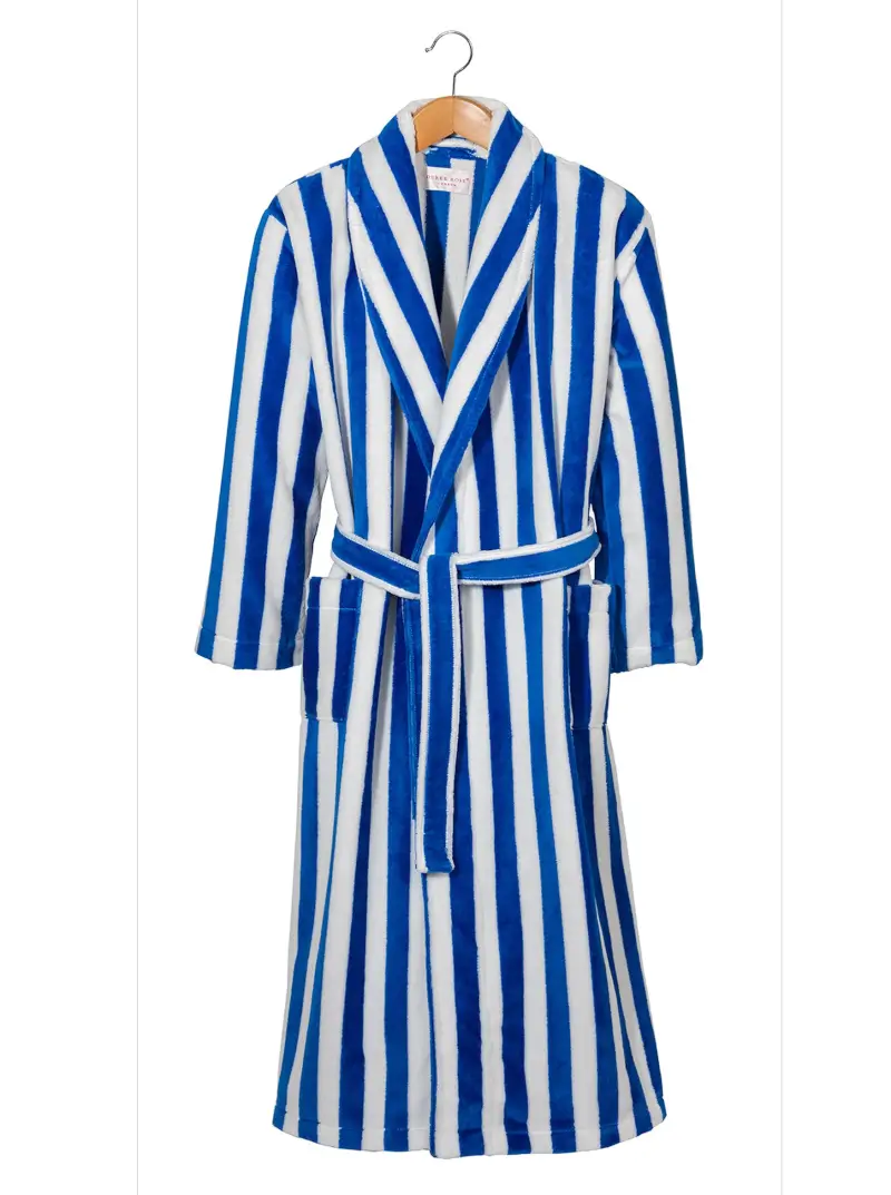 Stripe Terry Robe by Derek Rose | Maus & Hoffman